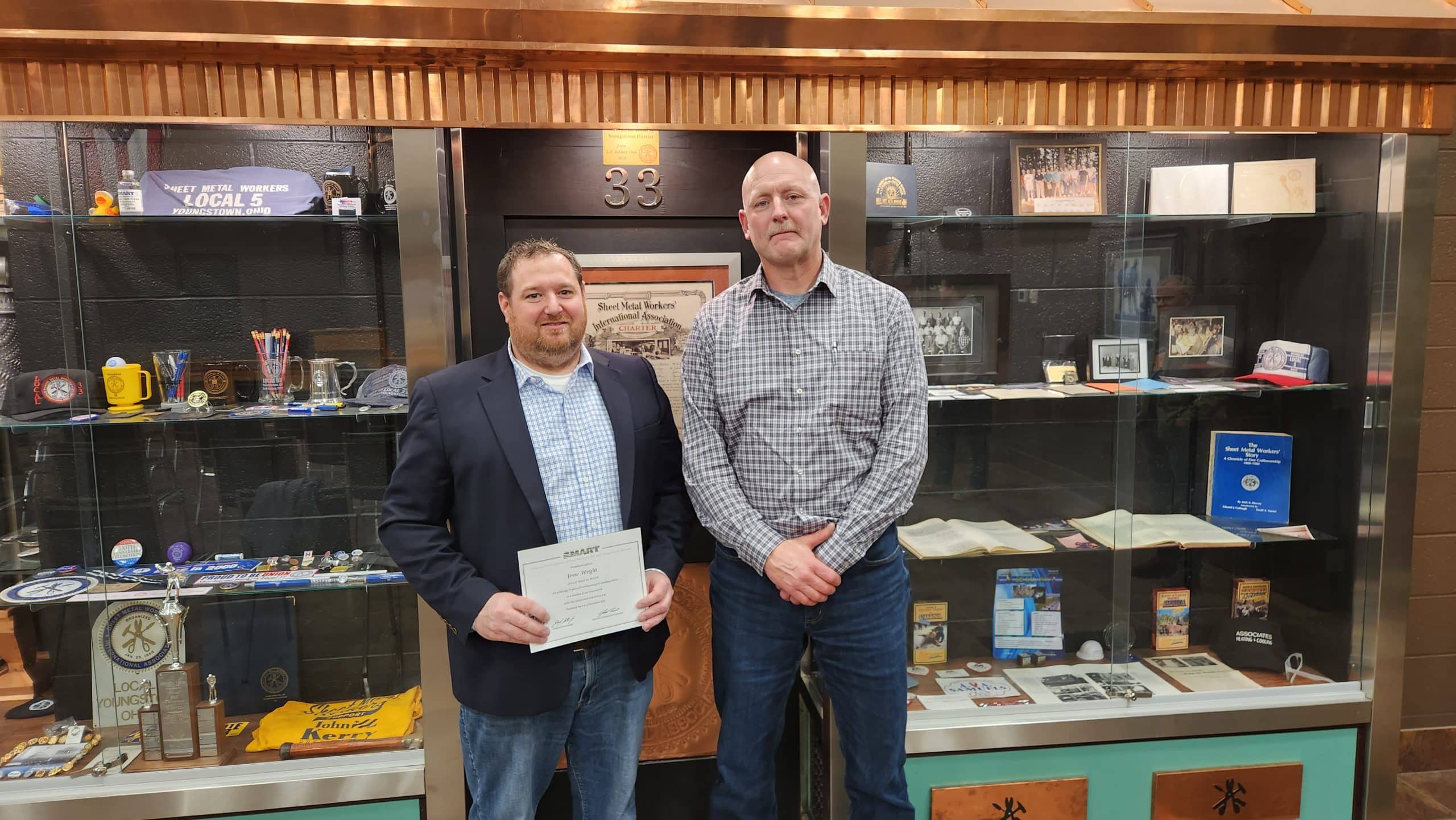 Local 33 service award | SMART Union