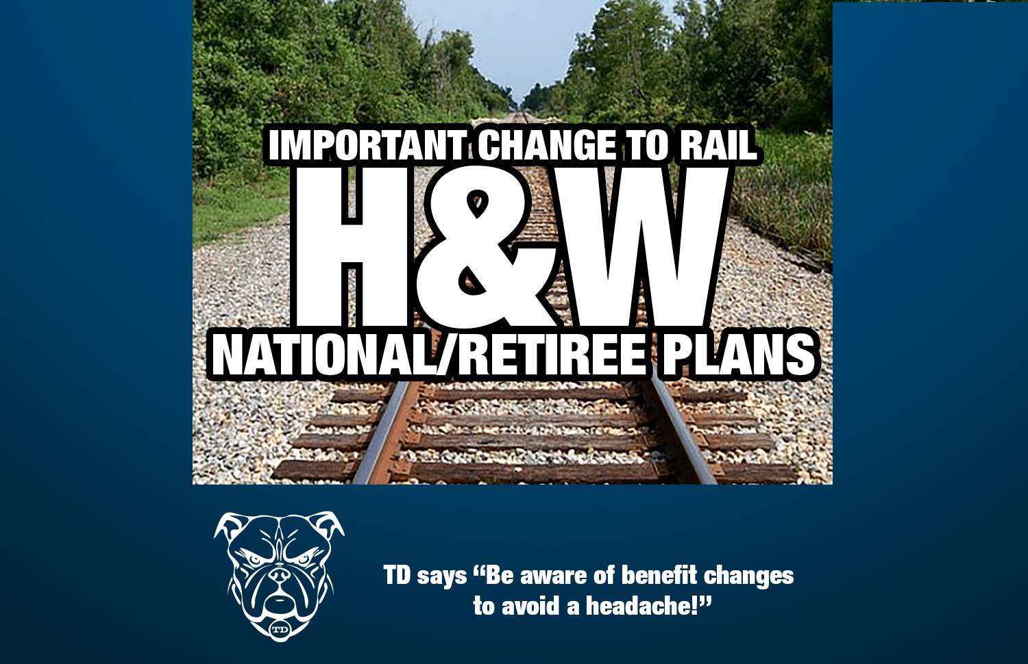 Important change announced for rail H&W plans - SMART Union