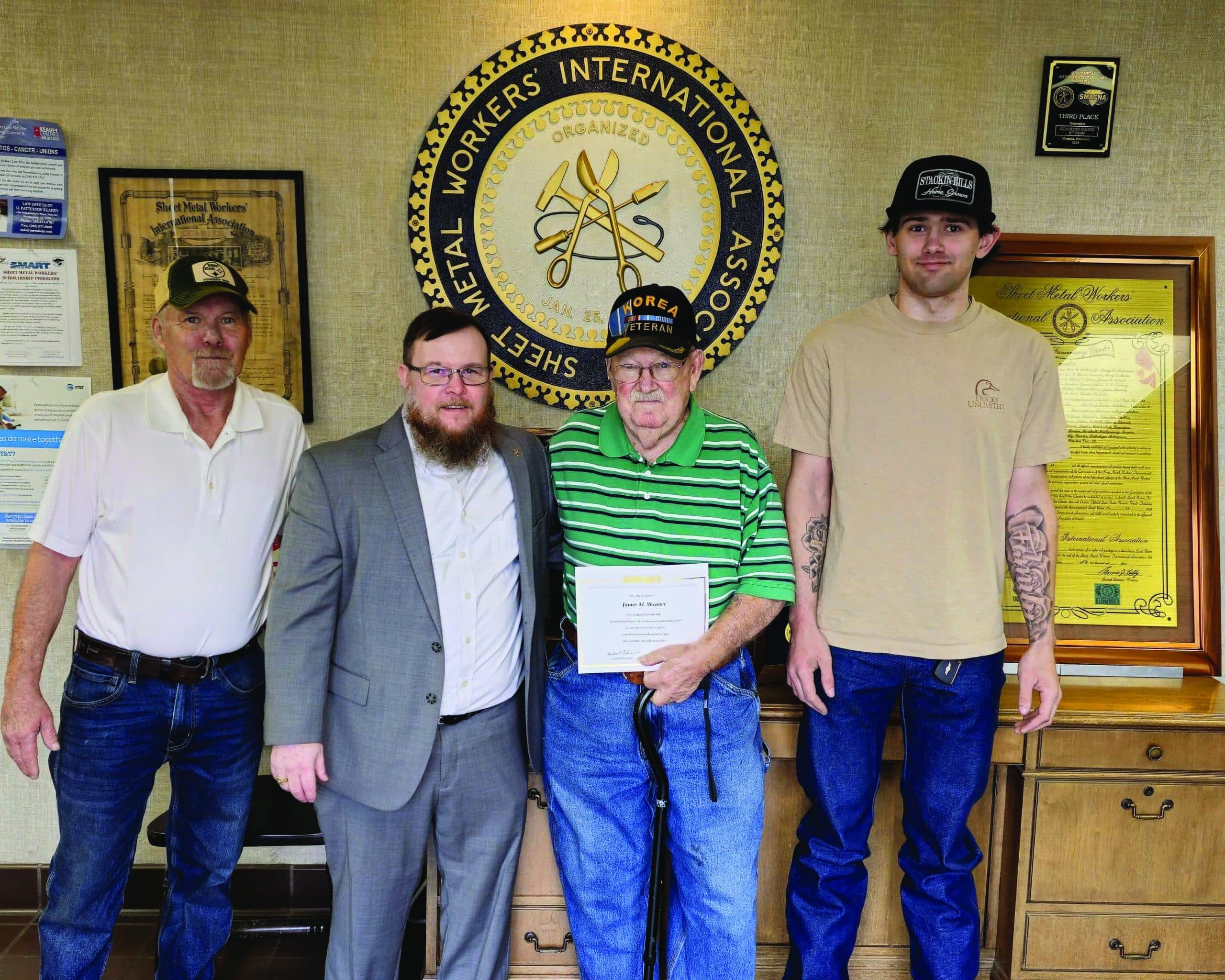 Local 48 (Alabama) honors long-serving members - SMART Union